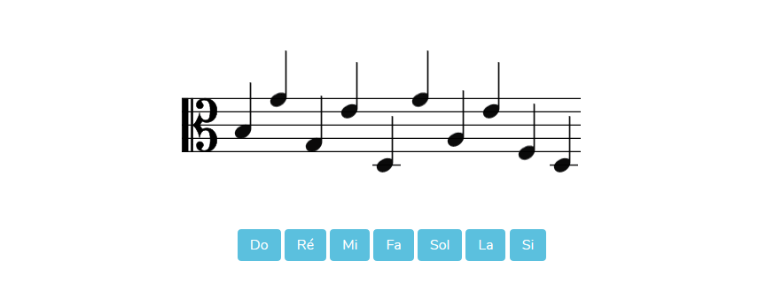 Apprendre à lire les notes sur la clef d'Ut 3